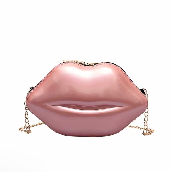 Bags | Nip Baby Pink Lips Purse With Zip Closure | Poshmark